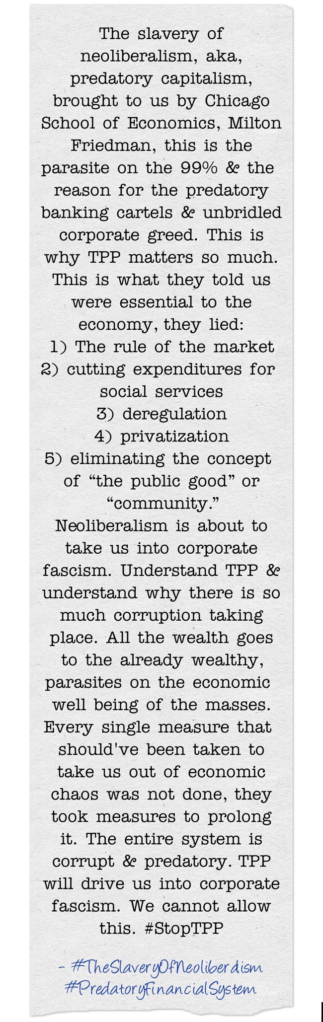 The slavery of neoliberalism, aka, predatory capitalism, - Quozio