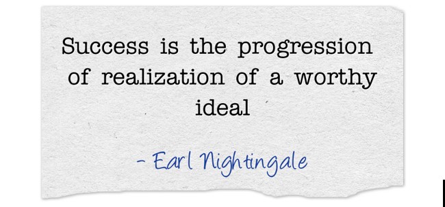Success is the progression of realization of a worthy ideal - Quozio