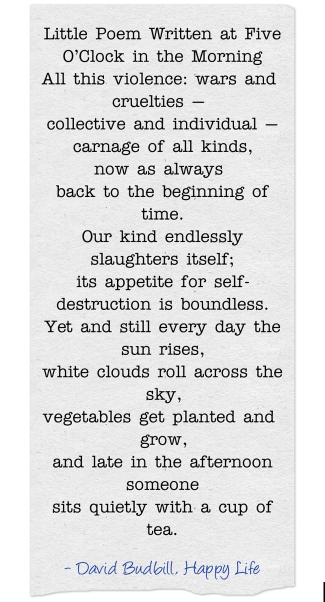 Little Poem Written at Five O’Clock in the Morning All this - Quozio