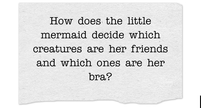How does the little mermaid decide which creatures are her - Quozio