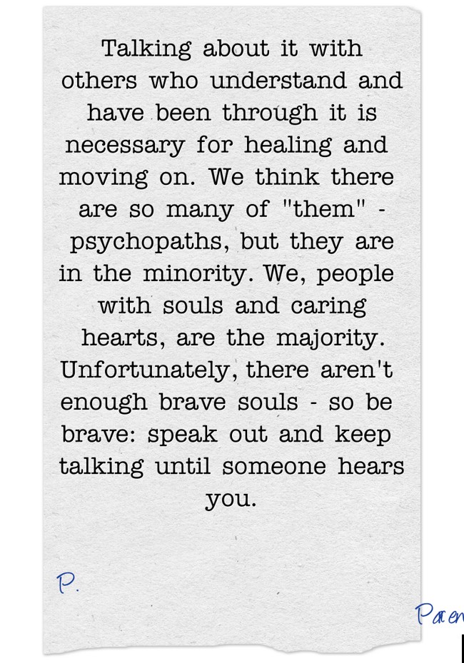 Talking about it with others who understand and have been - Quozio