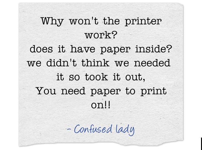Why won't the printer work? does it have paper inside? we - Quozio
