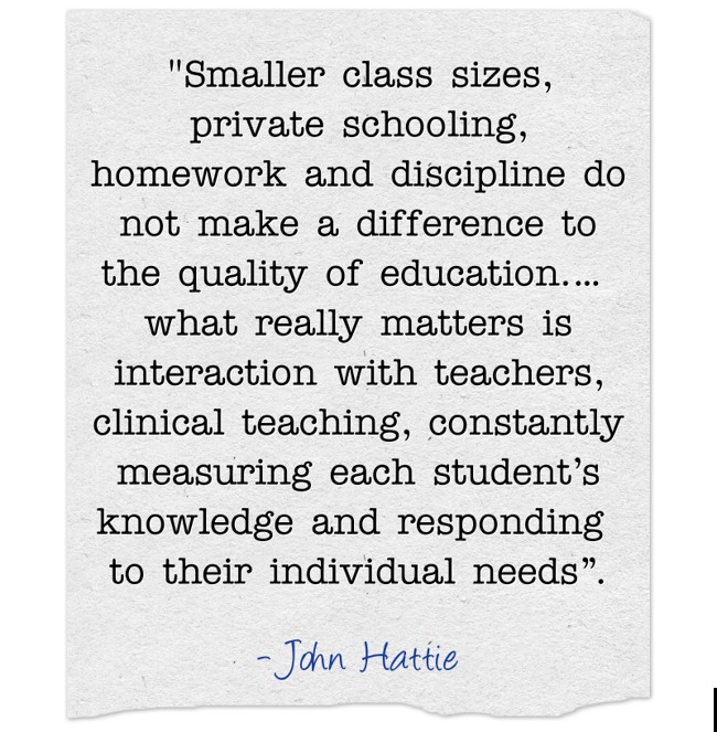 "Smaller class sizes, private schooling, homework and - Quozio