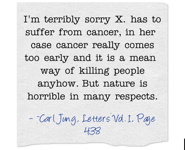 I'm terribly sorry X. has to suffer from cancer, in her - Quozio