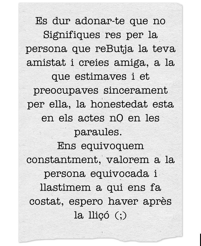 Es dur adonar-te que no Signifiques res per la persona que - Quozio