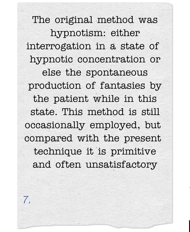 The original method was hypnotism: either interrogation in - Quozio