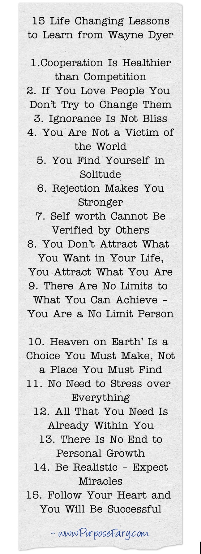 15 Life Changing Lessons to Learn from Wayne Dyer - Quozio