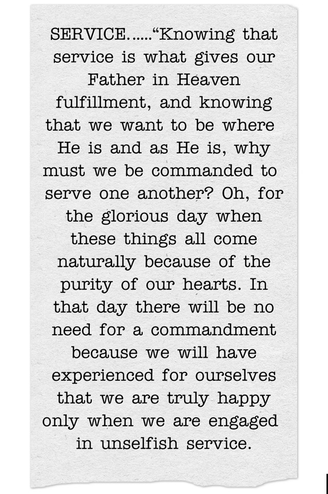 SERVICE......“Knowing that service is what gives our Father - Quozio