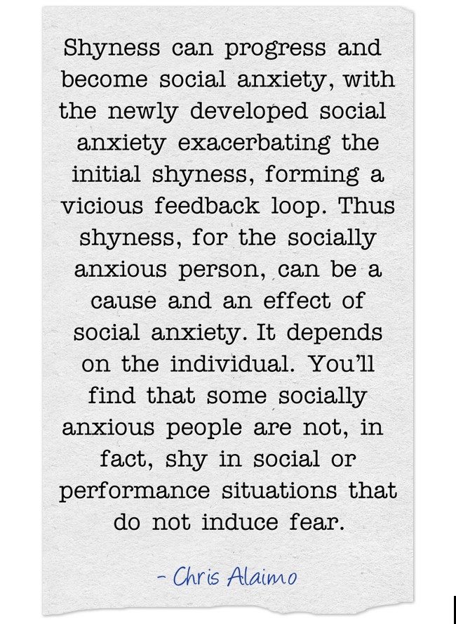 Shyness can progress and become social anxiety, with the - Quozio