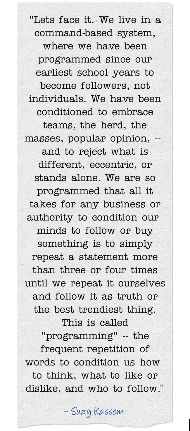 "Lets face it. We live in a command-based system, where we - Quozio