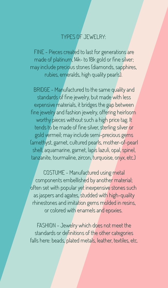 TYPES OF JEWELRY: FINE - Pieces created to last for - Quozio
