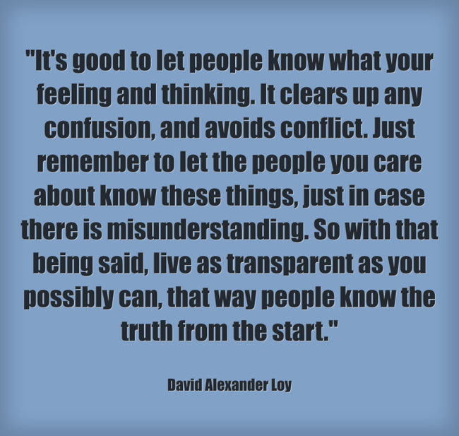"It's good to let people know what your feeling and - Quozio