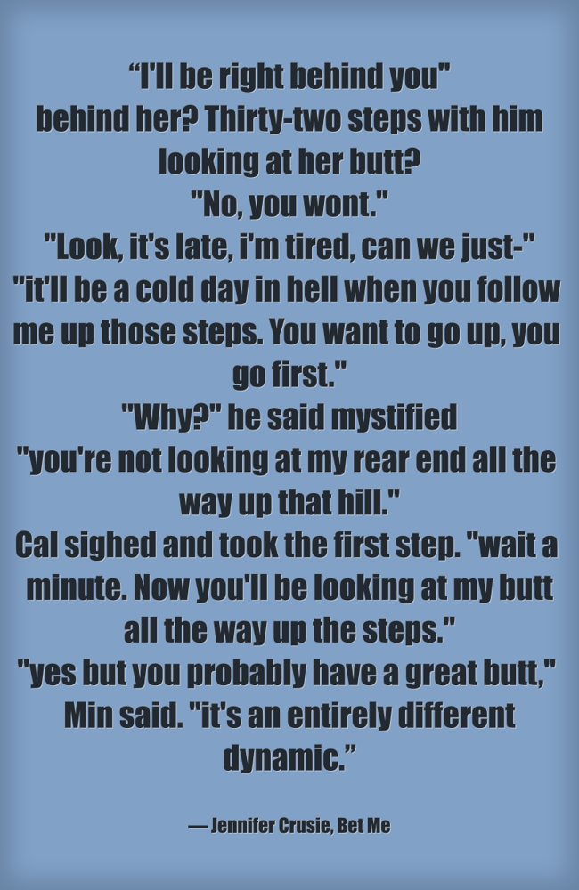 “I'll be right behind you" behind her? Thirty-two steps - Quozio