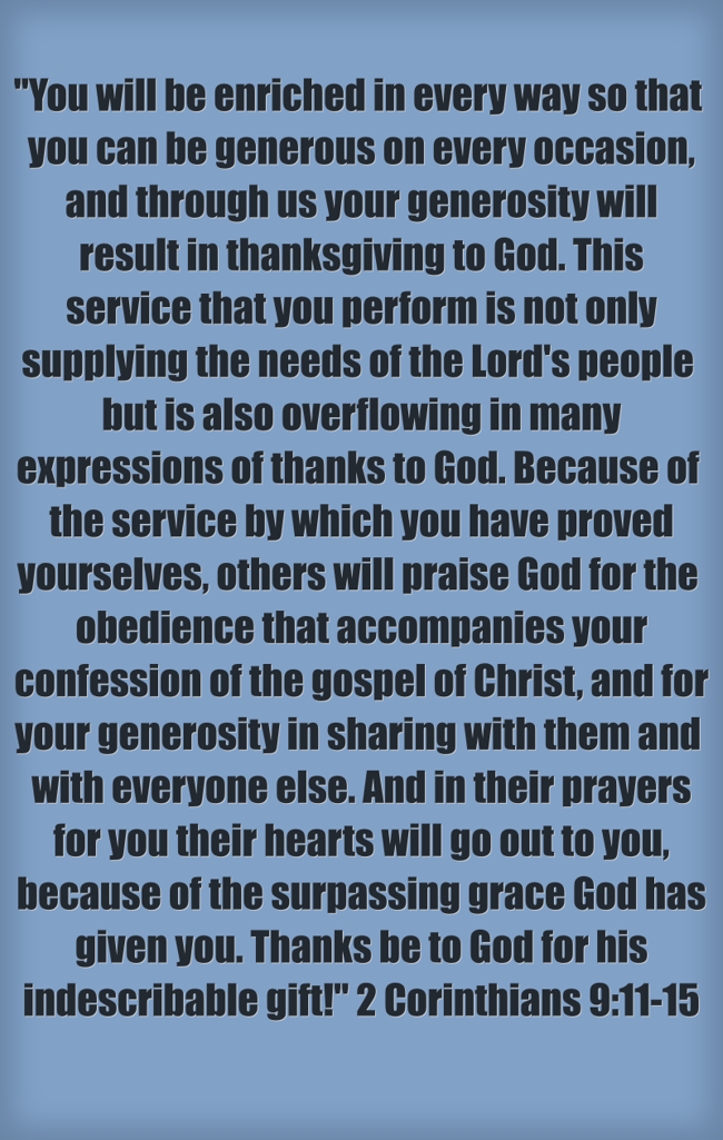 "You will be enriched in every way so that you can be - Quozio