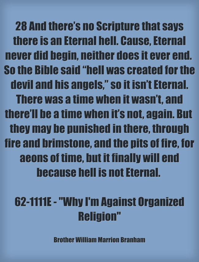 28 And there’s no Scripture that says there is an Eternal - Quozio