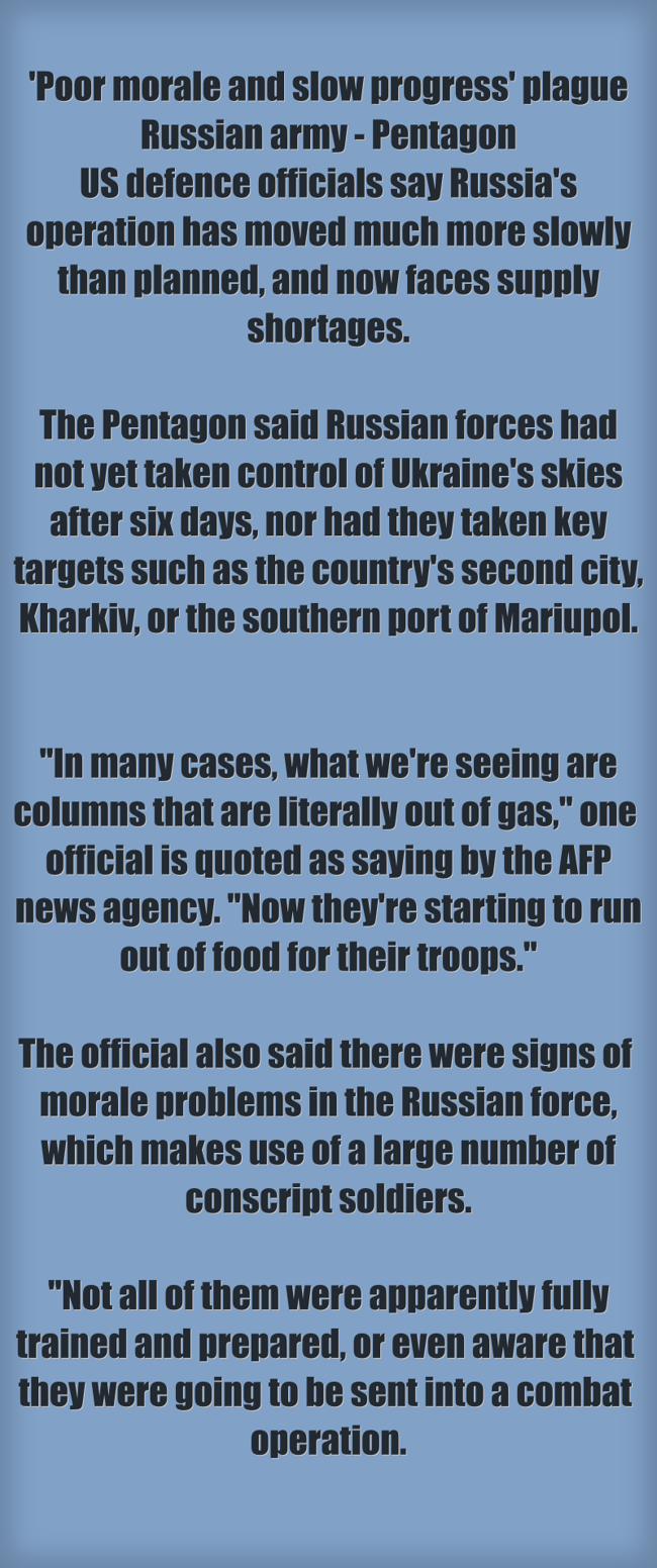 'Poor morale and slow progress' plague Russian army - - Quozio