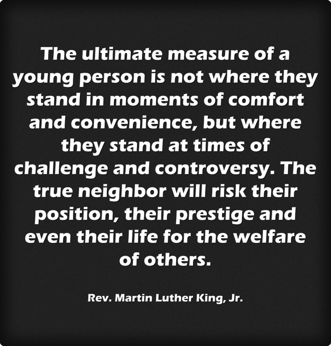 The ultimate measure of a young person is not where they - Quozio