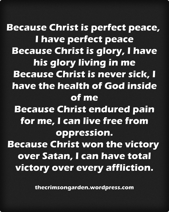 Because Christ is perfect peace, I have perfect peace - Quozio