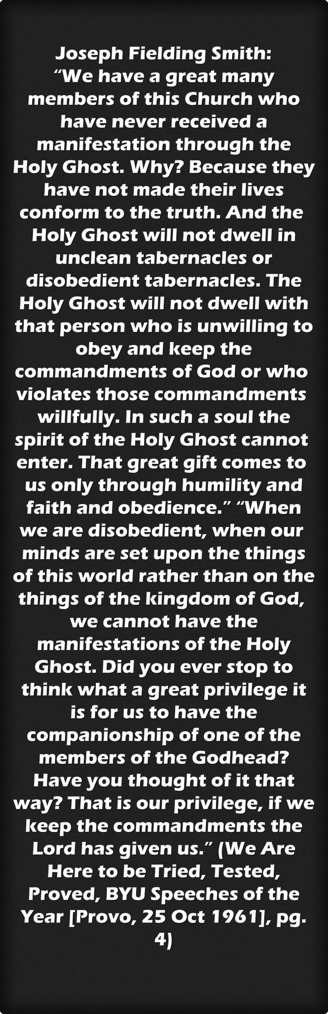 Joseph Fielding Smith: “We have a great many members of - Quozio