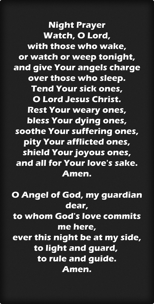 Night Prayer Watch, O Lord, with those who wake, or watch - Quozio