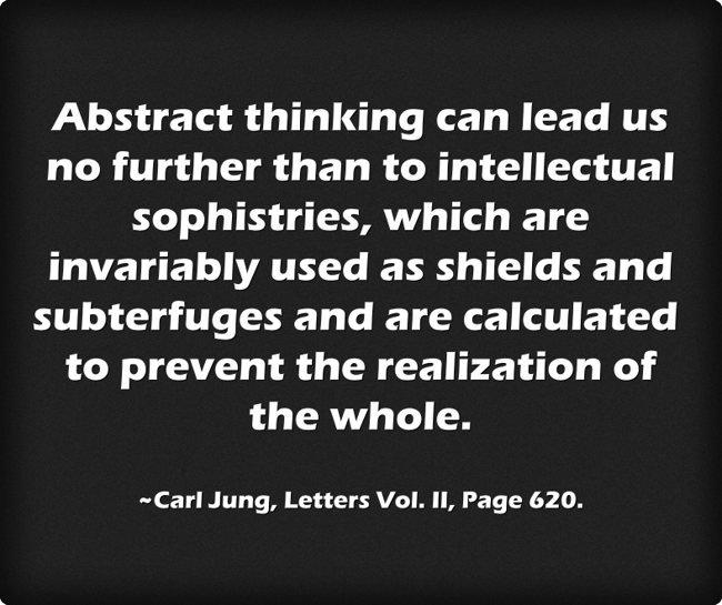 Abstract thinking can lead us no further than to - Quozio