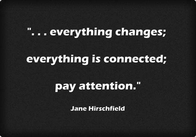 everything changes; everything is connected; pay - Quozio