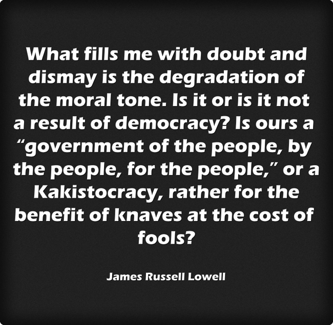 What fills me with doubt and dismay is the degradation of - Quozio
