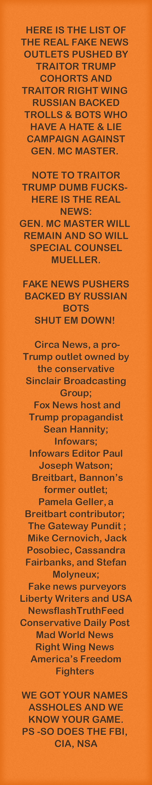HERE IS THE LIST OF THE REAL FAKE NEWS OUTLETS PUSHED BY - Quozio
