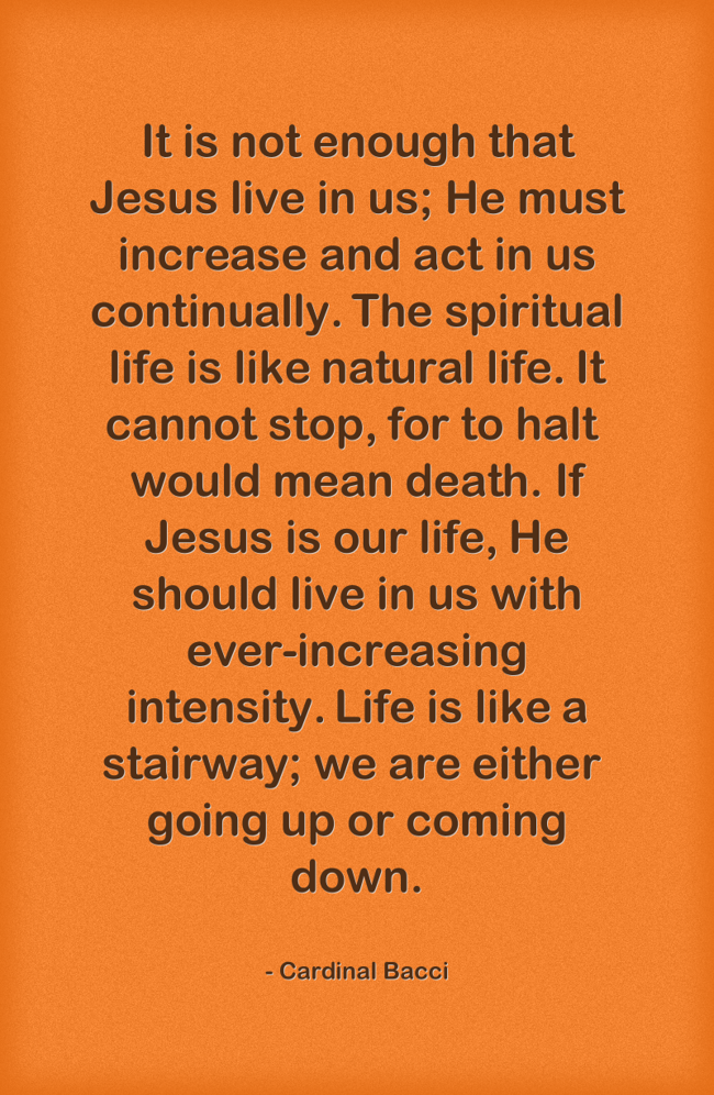 It is not enough that Jesus live in us; He must increase - Quozio