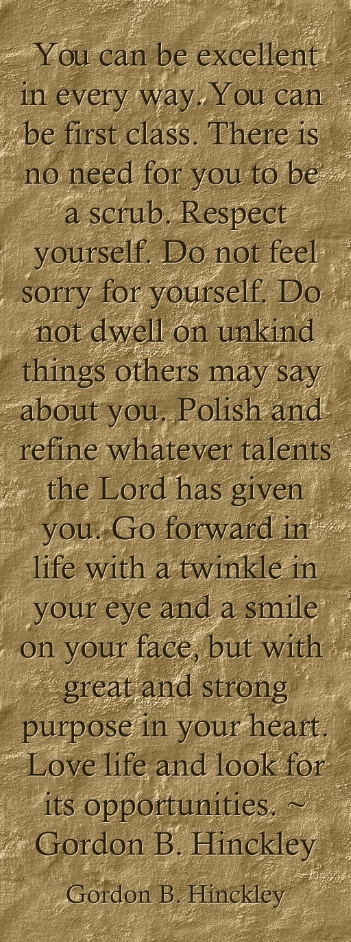 You can be excellent in every way. You can be first class. - Quozio