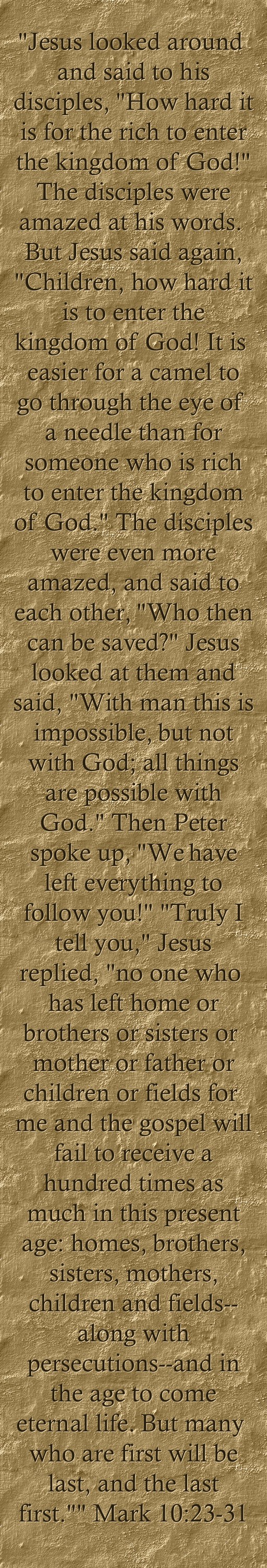 "Jesus looked around and said to his disciples, "How hard - Quozio