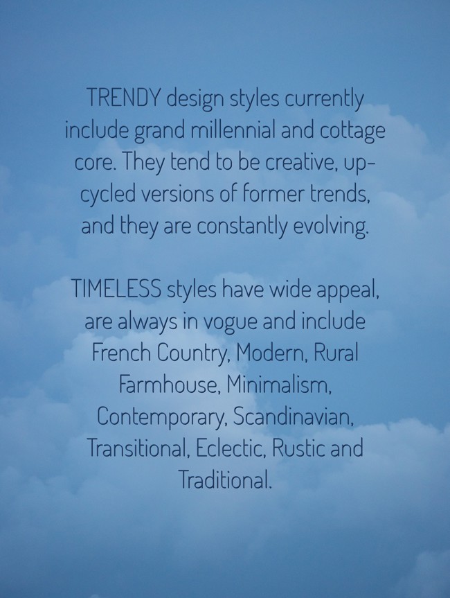 TRENDY design styles currently include grand millennial and - Quozio