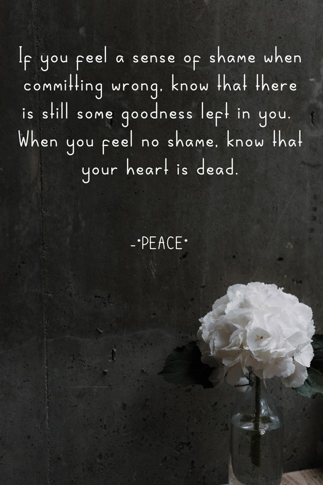 If you feel a sense of shame when committing wrong, know - Quozio