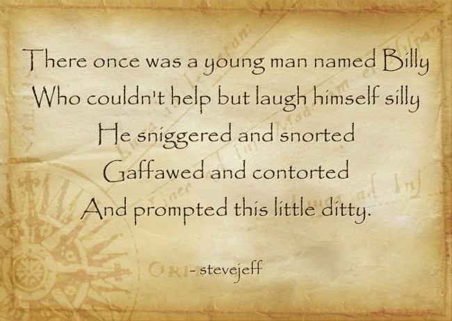 There once was a young man named Billy Who couldn't help - Quozio