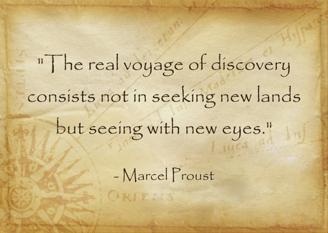 "The real voyage of discovery consists not in seeking new - Quozio