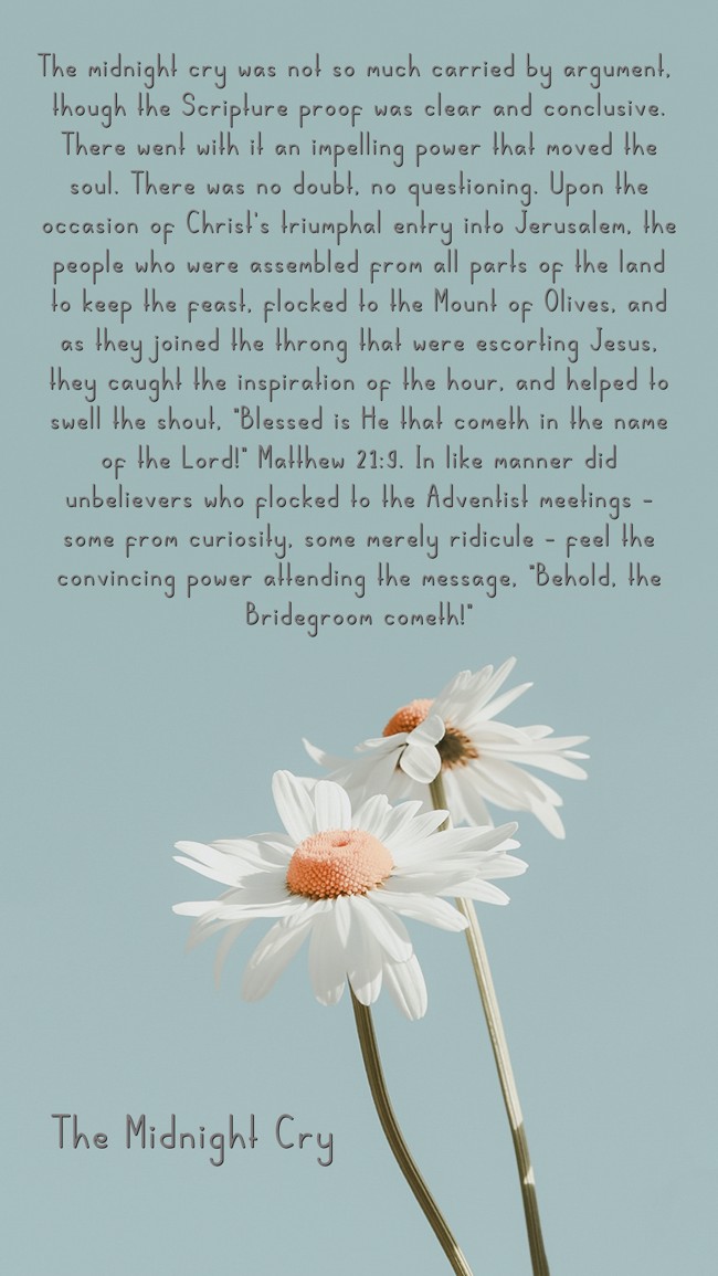 The midnight cry was not so much carried by argument, - Quozio