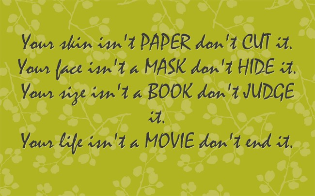 Your skin isn't PAPER don't CUT it. Your face isn't a MASK - Quozio