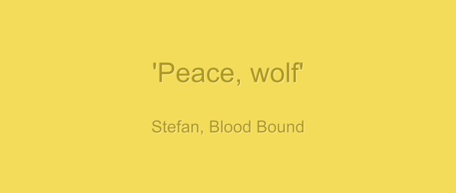 'Peace, wolf' - Quozio