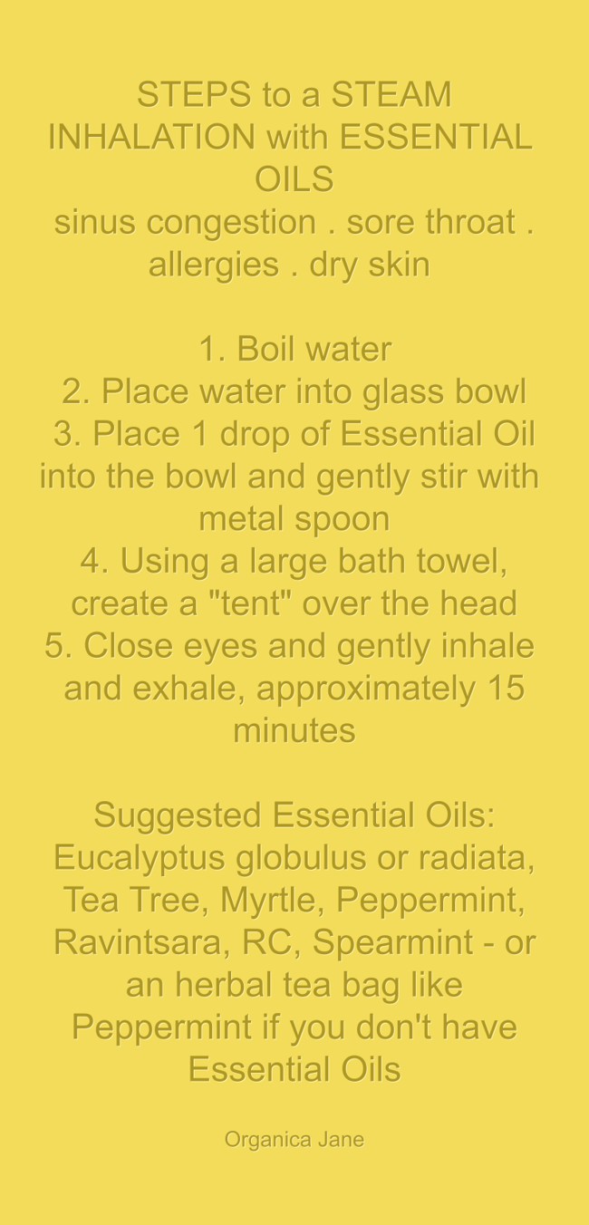 STEPS to a STEAM INHALATION with ESSENTIAL OILS sinus - Quozio