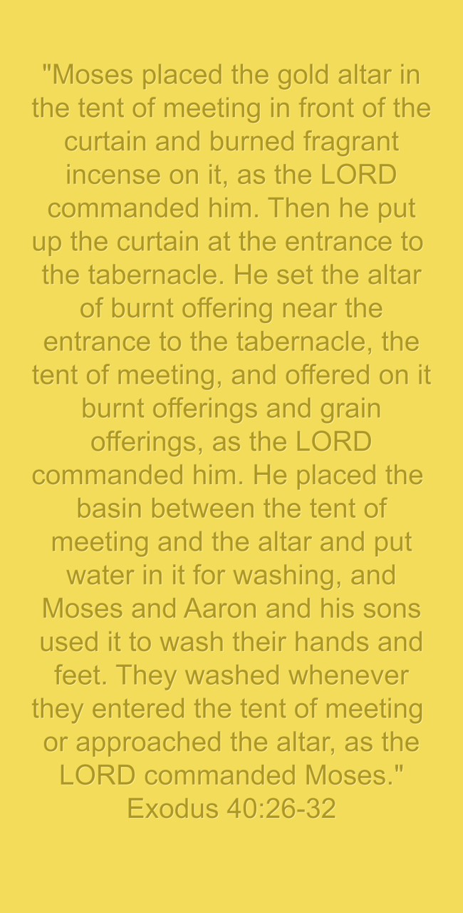 "Moses placed the gold altar in the tent of meeting in - Quozio