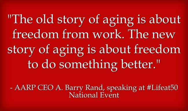 "The old story of aging is about freedom from work. The new - Quozio