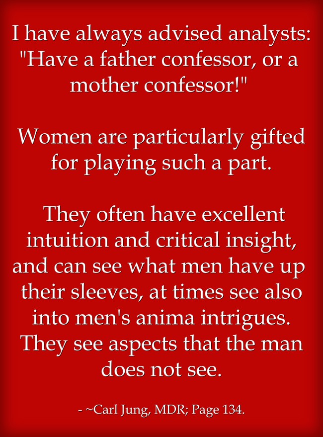 I have always advised analysts: "Have a father confessor, - Quozio