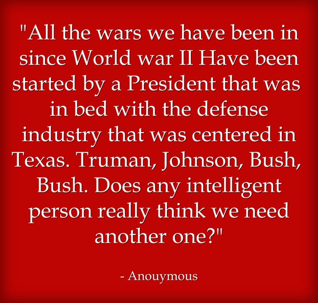 "All the wars we have been in since World war II Have been - Quozio