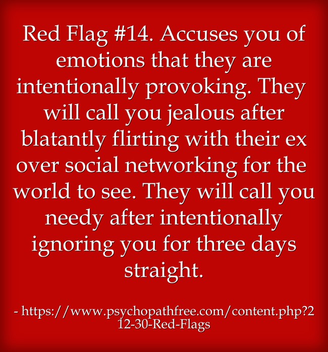 Red Flag #14. Accuses you of emotions that they are - Quozio