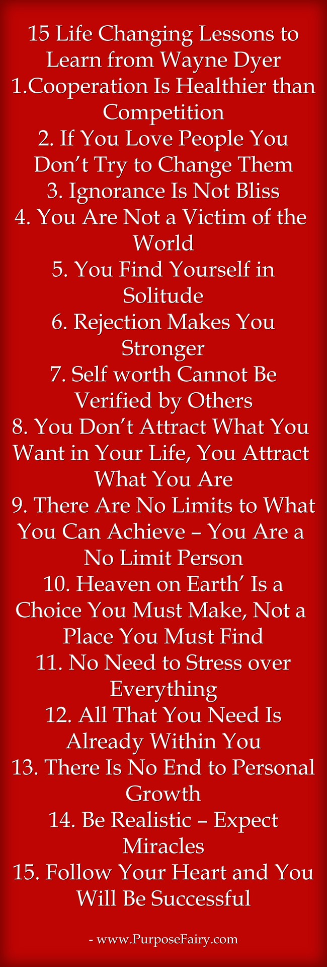 15 Life Changing Lessons to Learn from Wayne Dyer - Quozio