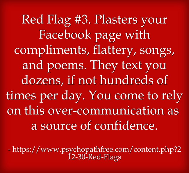 Red Flag #3. Plasters your Facebook page with compliments, - Quozio