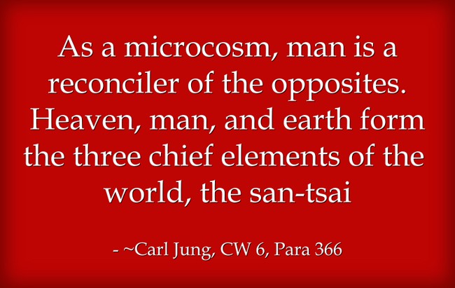 As a microcosm, man is a reconciler of the opposites. - Quozio