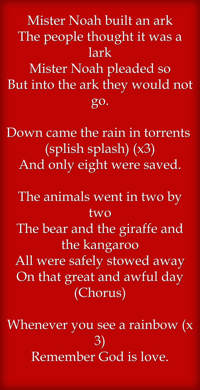 Mister Noah built an ark The people thought it was a lark - Quozio
