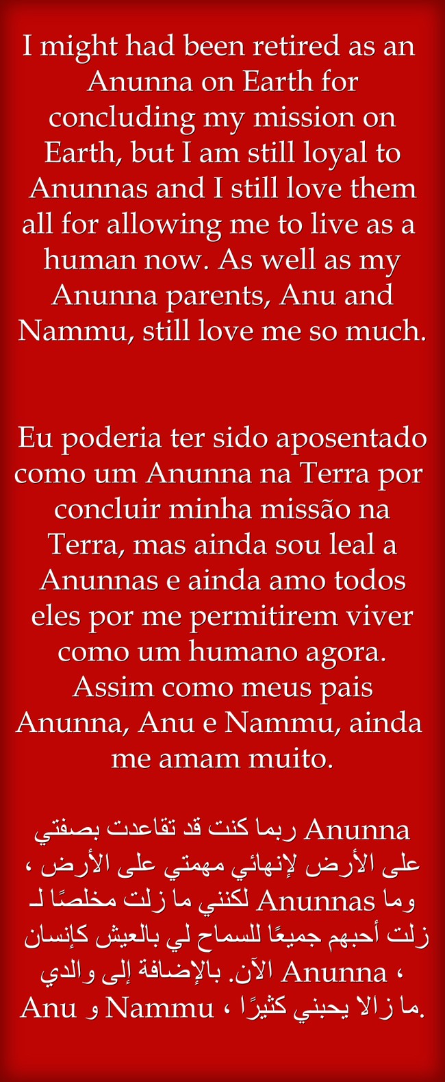 I might had been retired as an Anunna on Earth for - Quozio