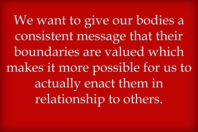 We want to give our bodies a consistent message that their - Quozio